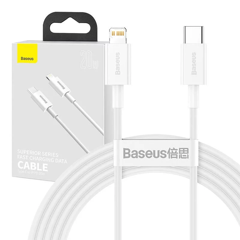 Baseus Superior Series USB-C-Lightning kábel, 20 W, PD, 2 m,